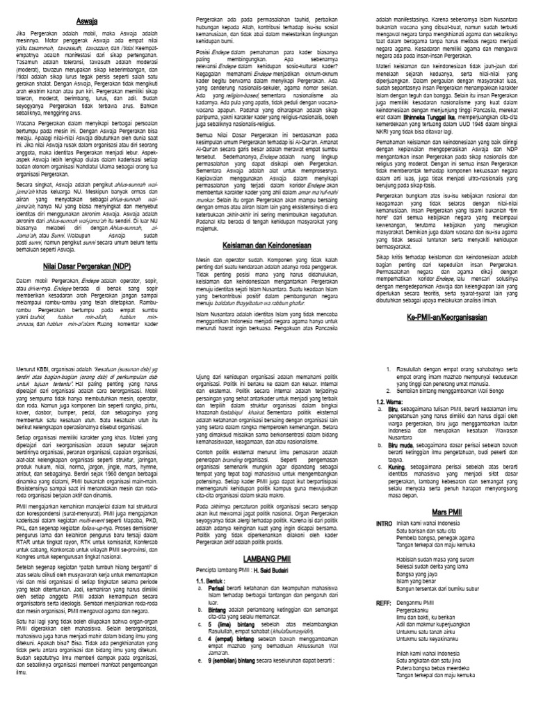 Materi Dasar Mapaba Pmii | PDF | Ilmu Sosial