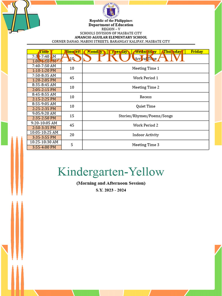 2023-2024 Class Program | PDF