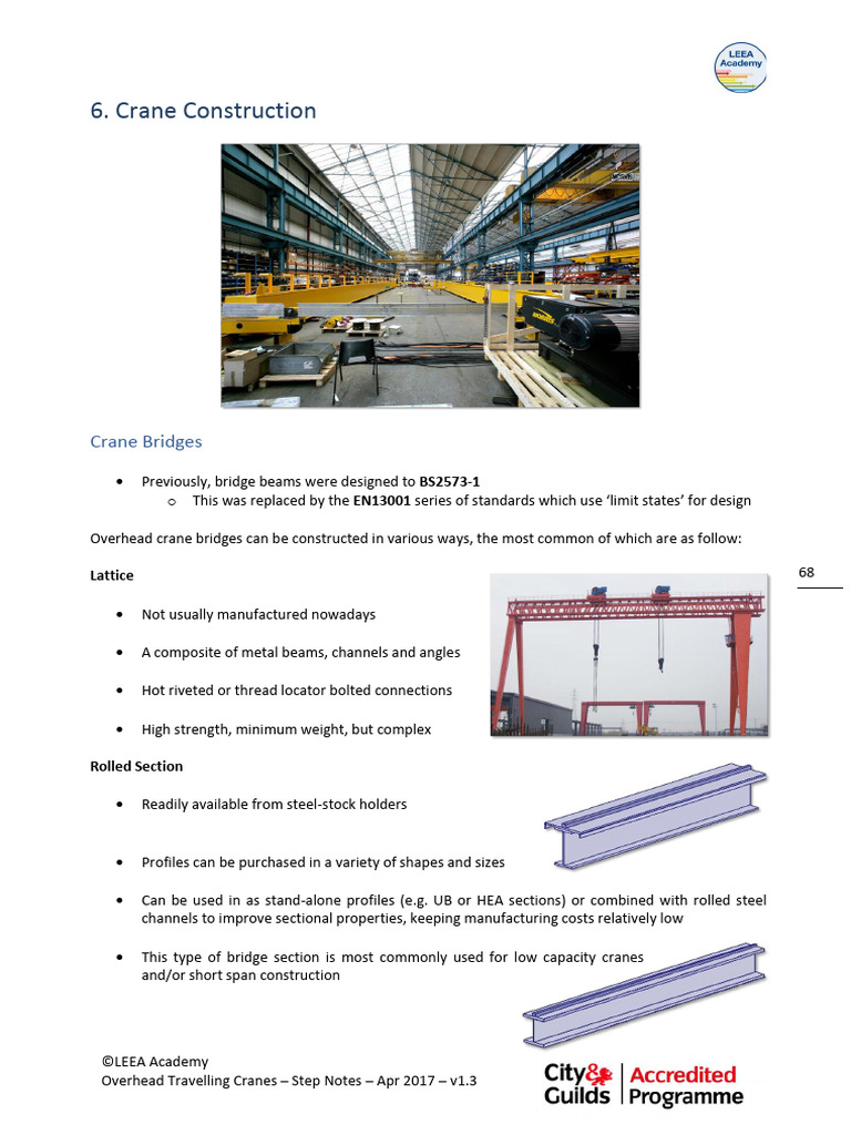 06- Crane Construction | PDF | Beam (Structure) | Crane (Machine)