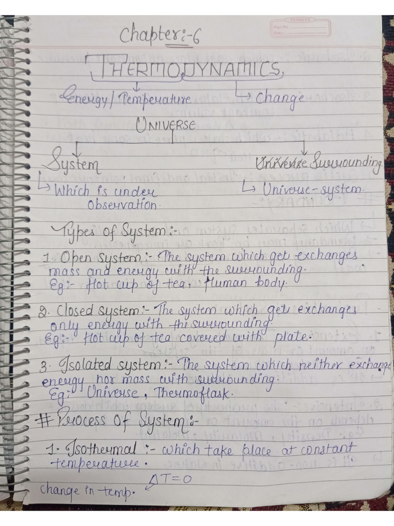 Thermodynamics Class 11th... | PDF
