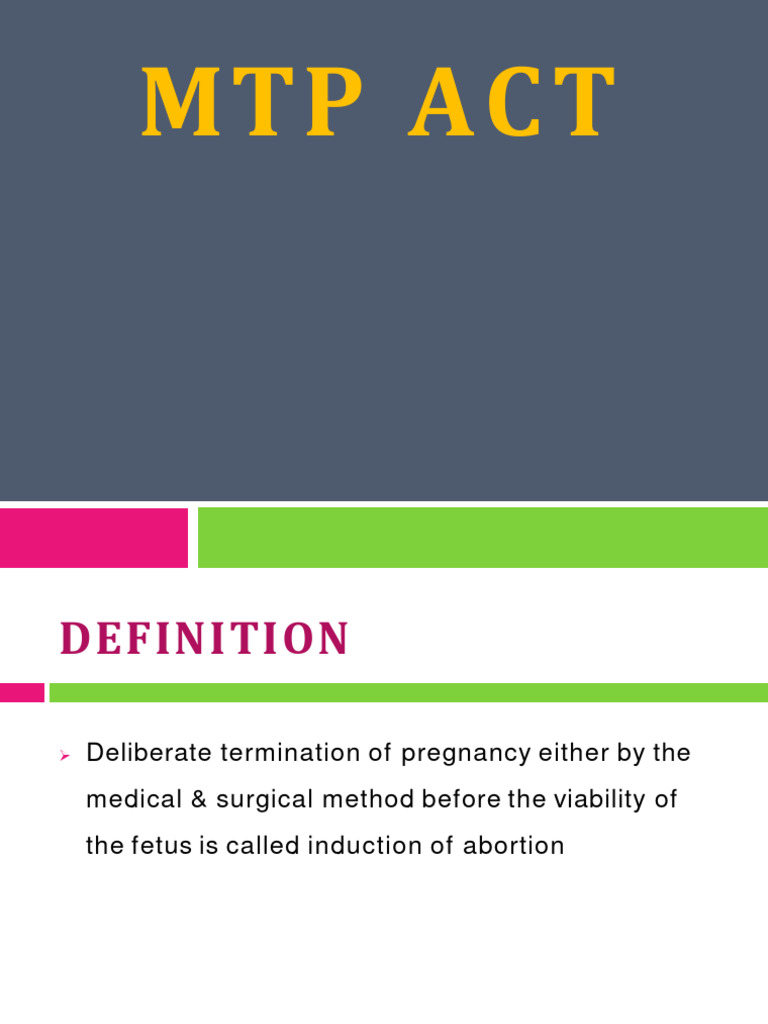 MTP Act | PDF | Abortion | Pregnancy