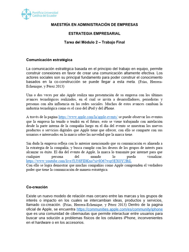 Comunicación Estratégica en Apple | PDF | Apple Inc. | Marca