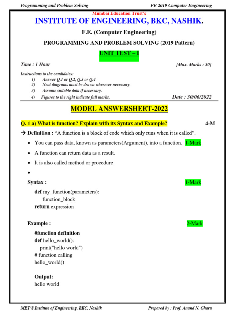 Ppt Pps Unit 5 Pdf Parameter Computer Programming Anonymous Function 