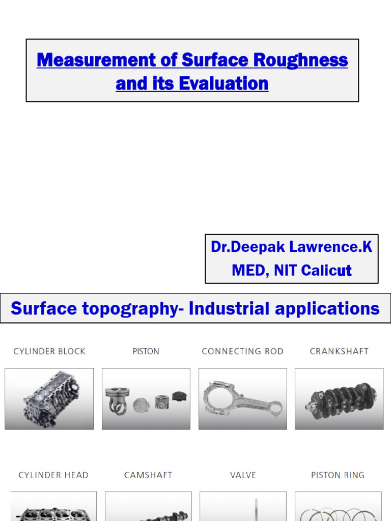 Surface Roughness Measurement Guide | PDF | Surface Roughness | Wear