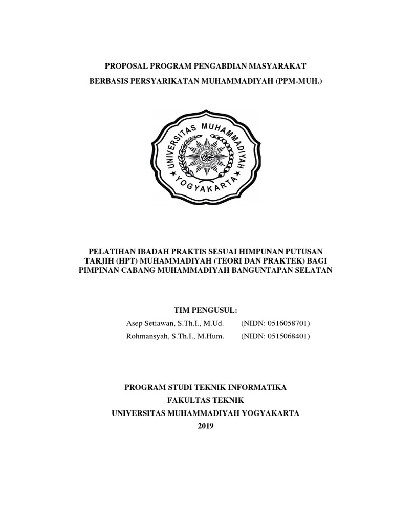 Dokumen-Usulan-1231-Proposal Pengabdian Peryarikatan 2019 (Asep Setiawan, S.Th.I., M.Ud.) | PDF ...