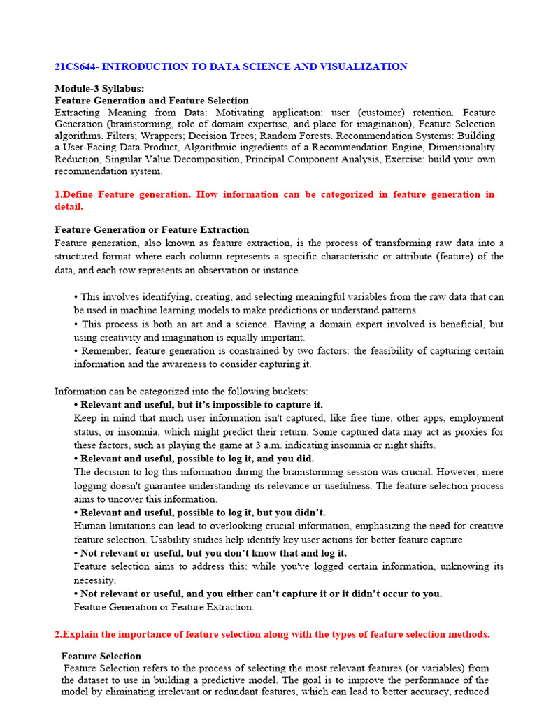 Module-3 DSV | PDF | Akaike Information Criterion | Statistical Theory