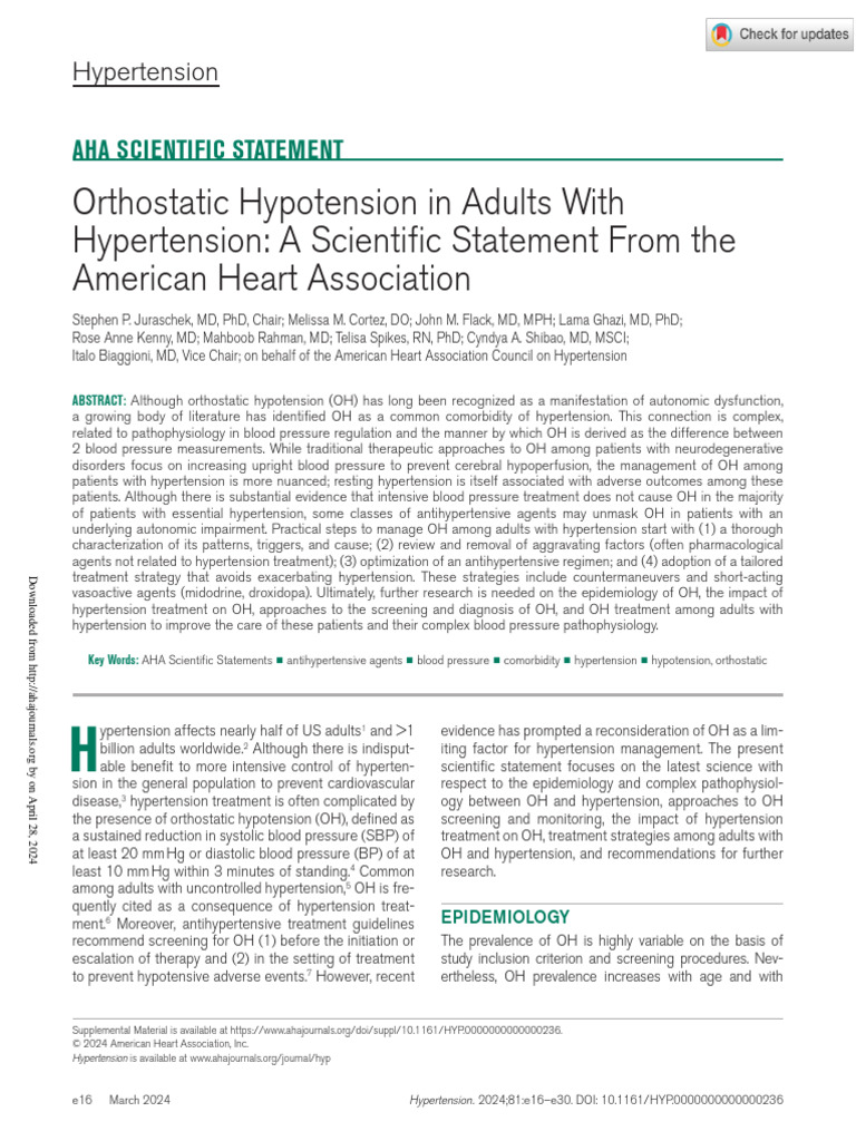 Hipotension Hta | PDF | Hypertension | Blood Pressure