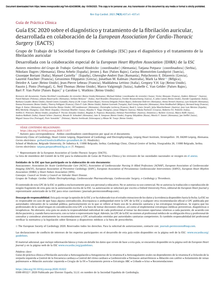 GUI FA 2020 | PDF | Cardiología | Corazón