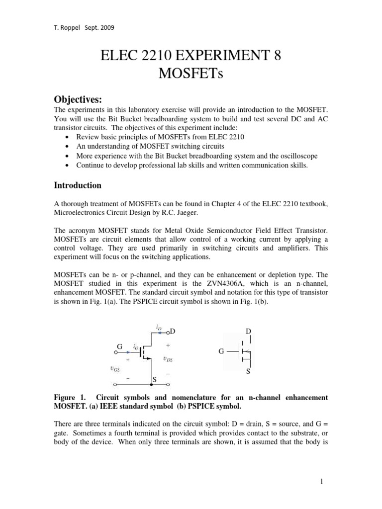 ex08_mosfets | Download Free PDF | Mosfet | Field Effect Transistor