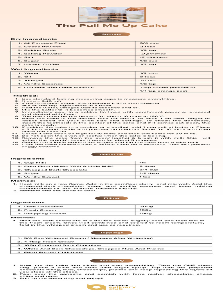The Pull Me Up Cake | PDF | Cakes | Chocolate