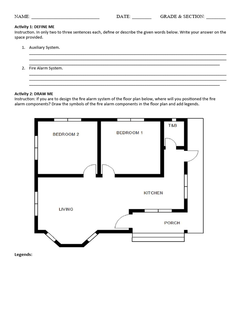 Answer Sheet q1 w1 Draft Floor Plans | PDF