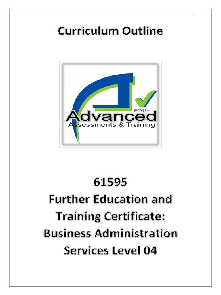 Business Administration L4 Curriculum Outline AAAT 61595 June 2020 | PDF | Learning | Budget