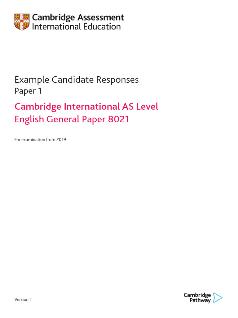 EGP Paper 1 Example Candidate Responses | PDF | Scope (Computer Science ...