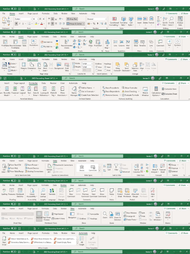 Excel Ribbon | PDF