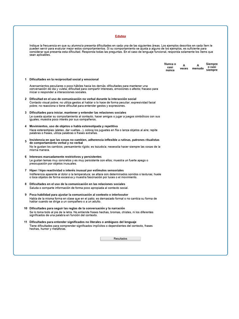 Edu TEA | PDF | Comunicación | Comportamiento