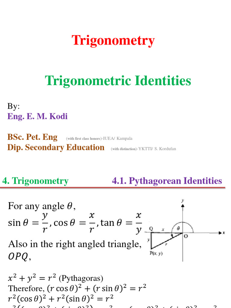 Trigonometric Identities Explained | PDF | Trigonometry | Mathematical ...