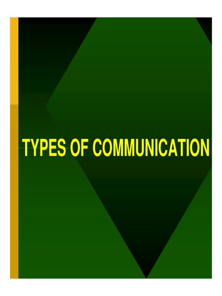 Types of Communication | PDF | Communication | Nonverbal Communication
