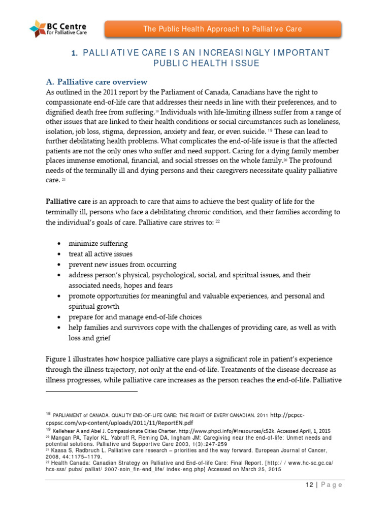 Chapter 1 - Palliative Care Is A Public Health Issue | PDF | Palliative Care | Terminal Illness