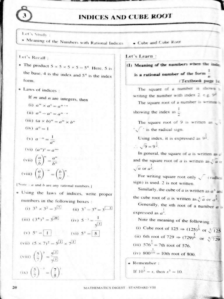 8th Maths Lesson 3 | PDF