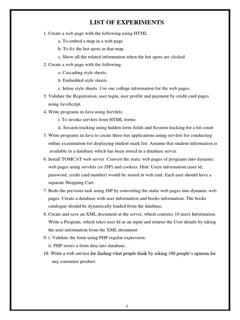 Internet Programming Manual | PDF | World Wide Web | Internet & Web Internet Programming Manual | PDF | World Wide Web | Internet & Web