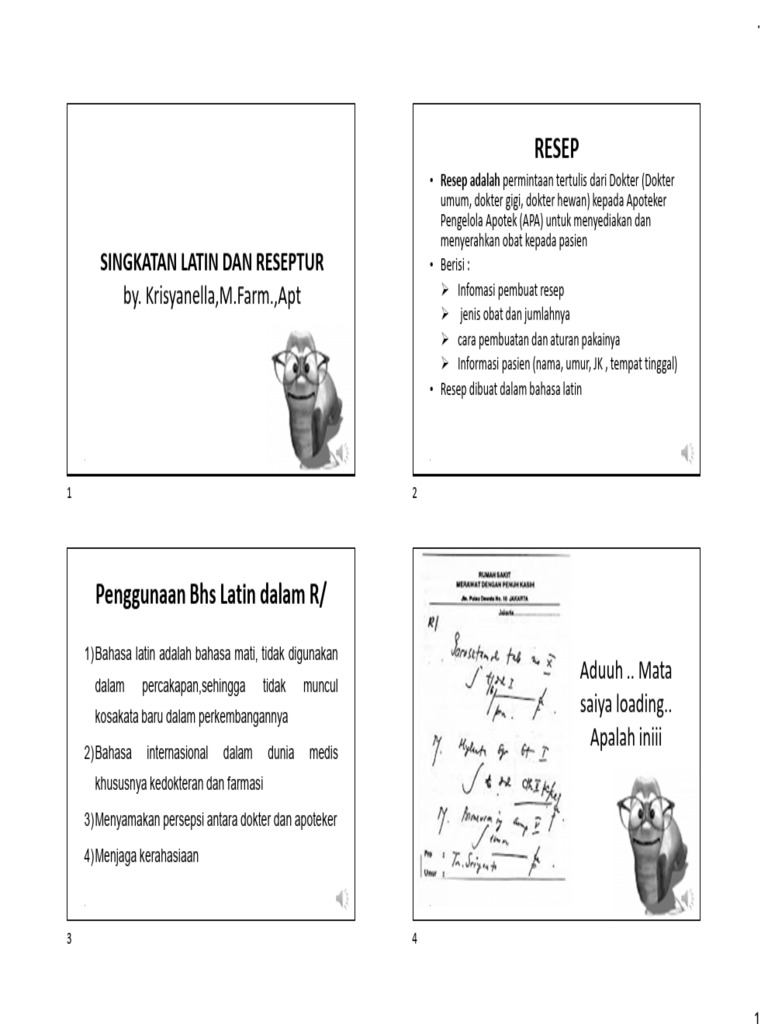 "Singkatan Latin Resep Obat" | PDF