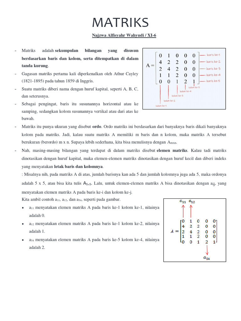 Matriks Cihuyy | PDF | Metode & Bahan Ajar