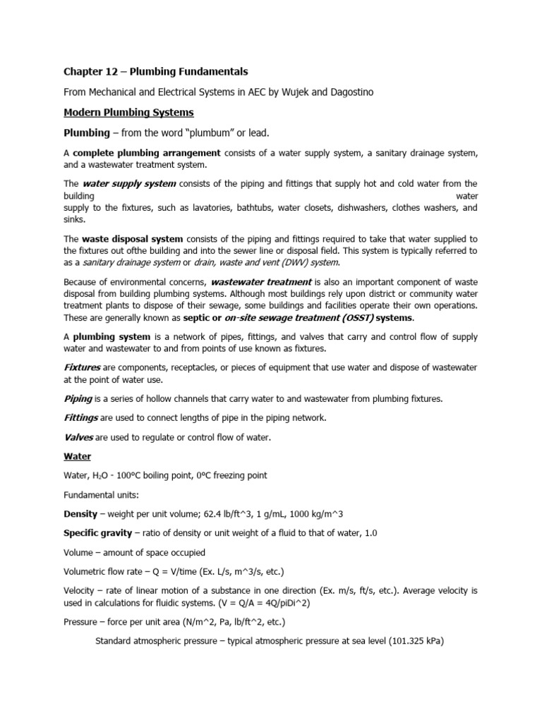 Plumbing Fundamentals Overview | PDF | Plumbing | Sewage