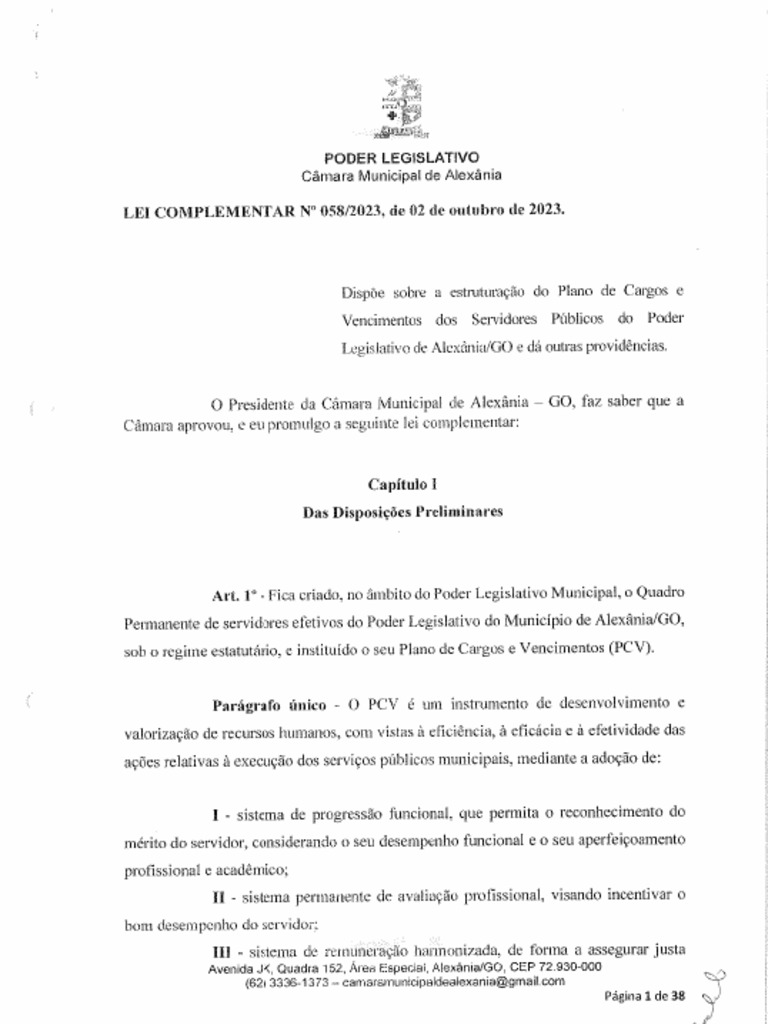 Lei Complementar N 058 2023 | PDF