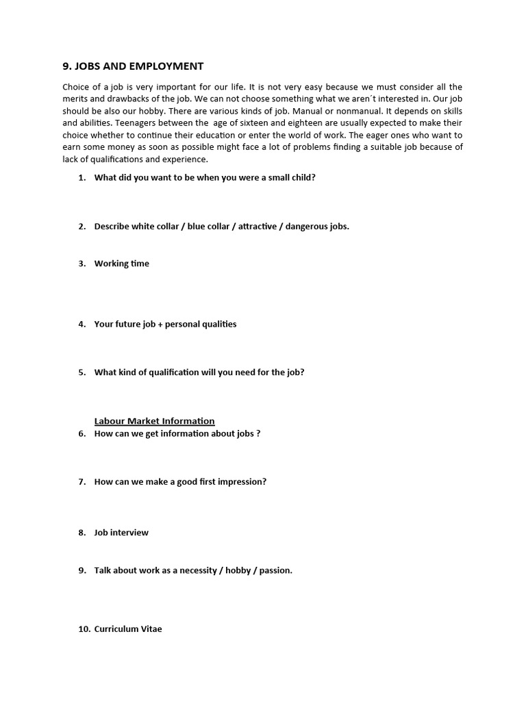Navigating Job Choices and Employment | PDF