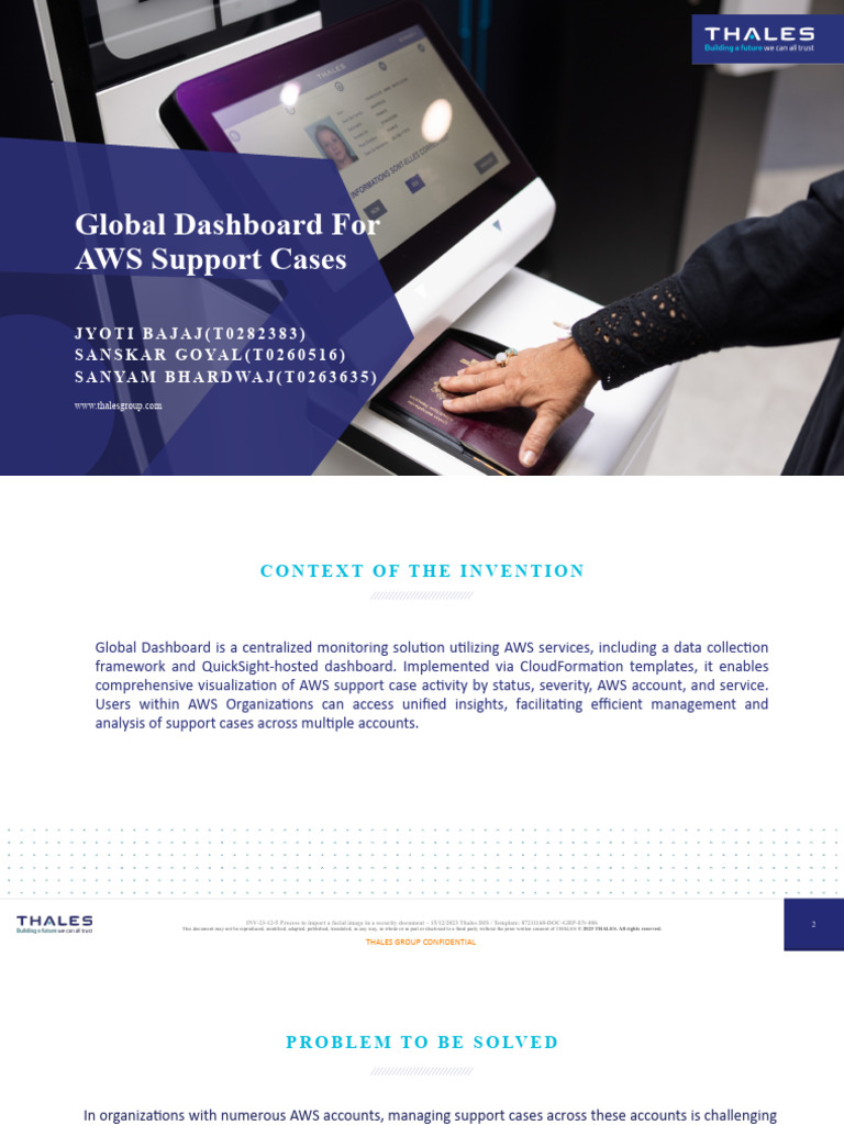 DIS0CCoE - PatCom Mock - Global Dashboard For AWS Support Cases | PDF ...