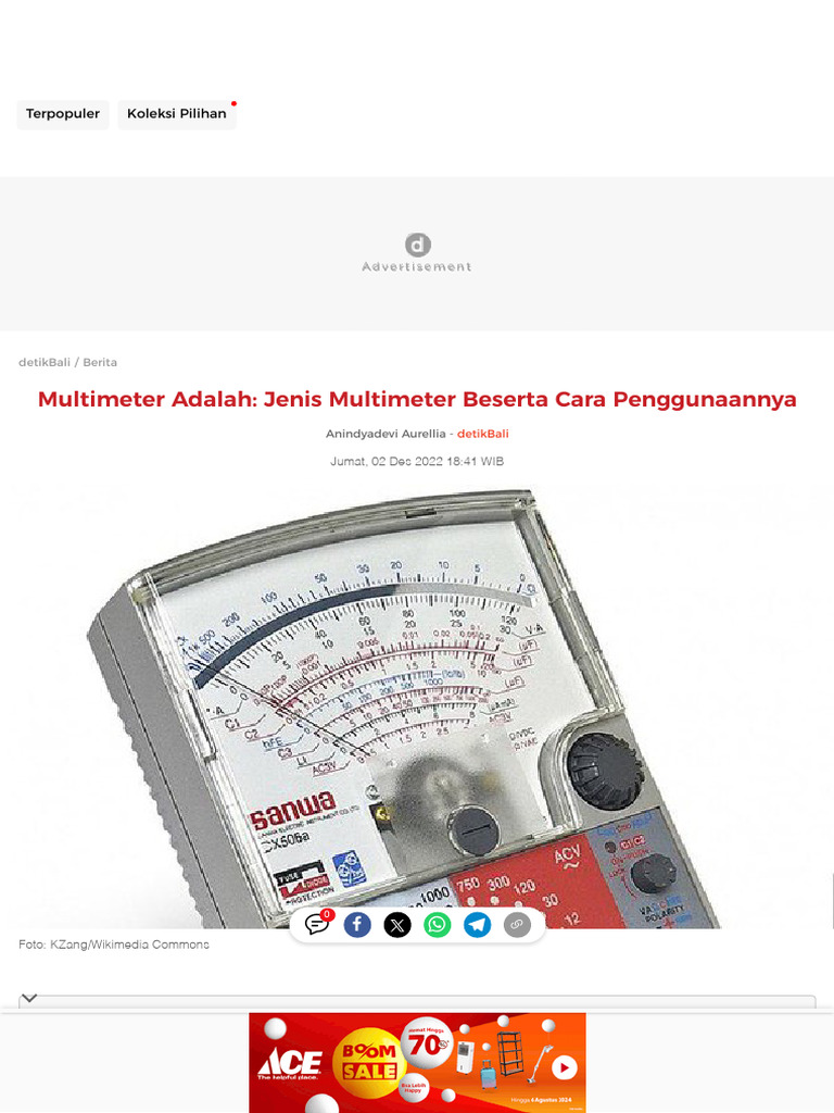 Multimeter Adalah_ Jenis Multimeter Beserta Cara Penggunaannya | PDF
