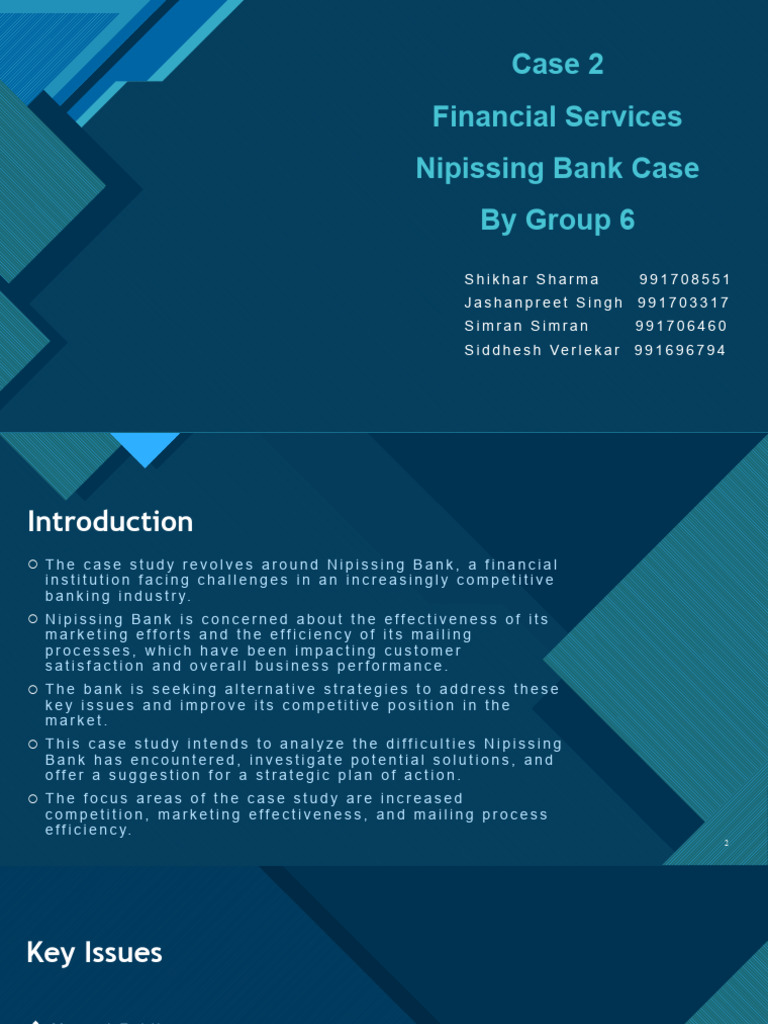 Final PPT SCM Nipissing Bank Today | PDF | Marketing | Market Segmentation
