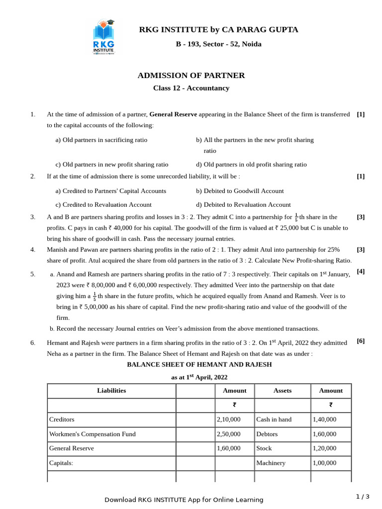 Admission of Partner - 2_26706986_2023_12_26_21_20 | PDF | Goodwill ...
