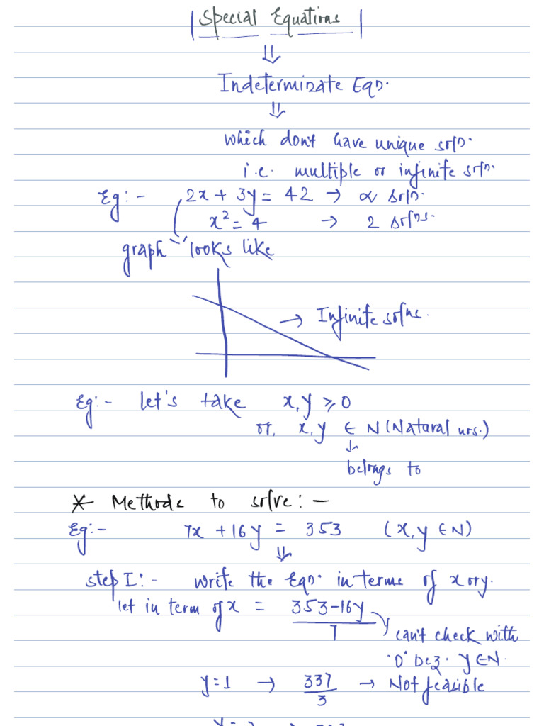 Special Equations | PDF | Discrete Mathematics | Algebra