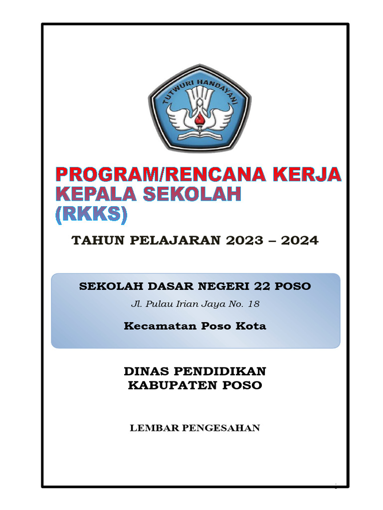 Rencana Kerja SDN 22 Poso | PDF