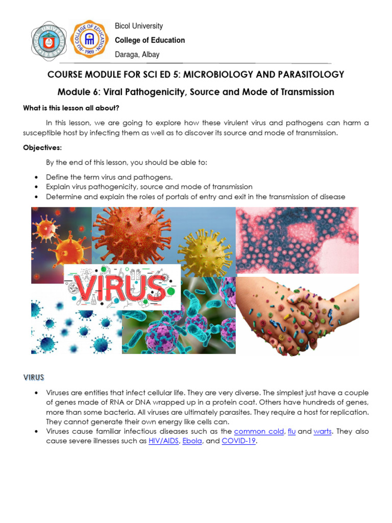Lesson 6 Reading Material 1 Copy | PDF | Pathogen | Infection