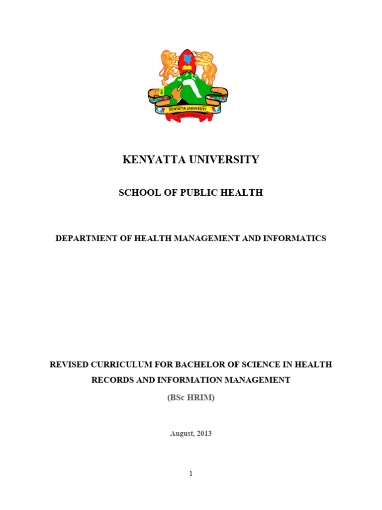 BSC - Health Records and Information Management | PDF | Health Informatics | Statistics