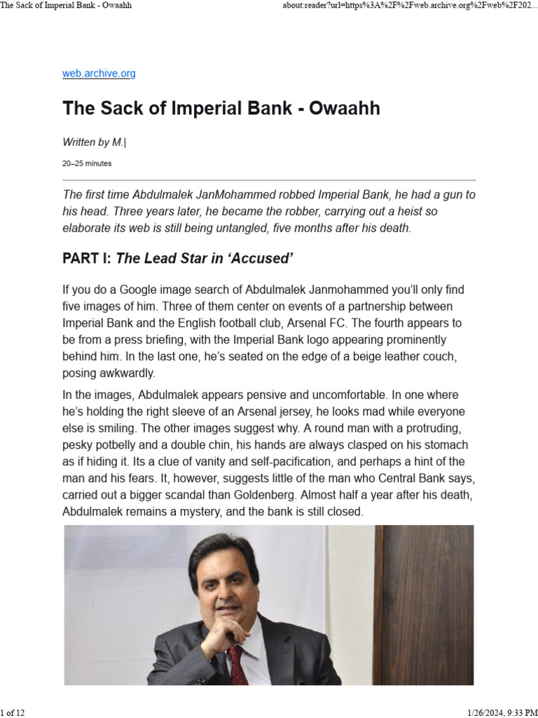 The Rise and Fall of Imperial Bank | PDF | Banks