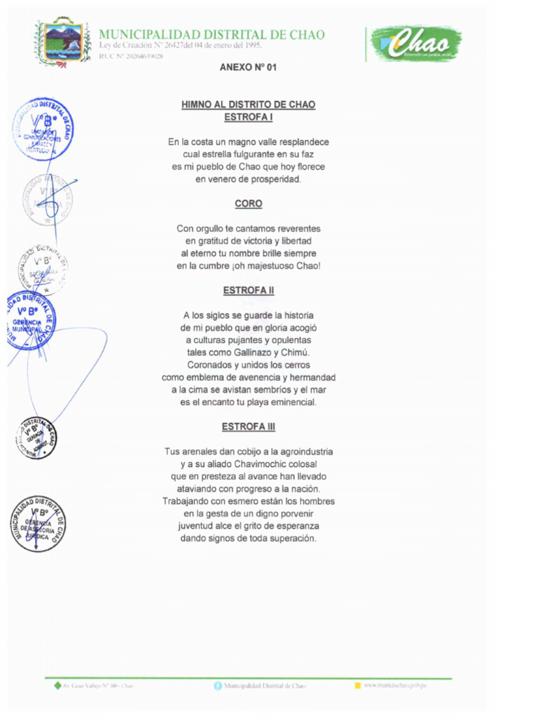 Himno de Chao PDF | PDF