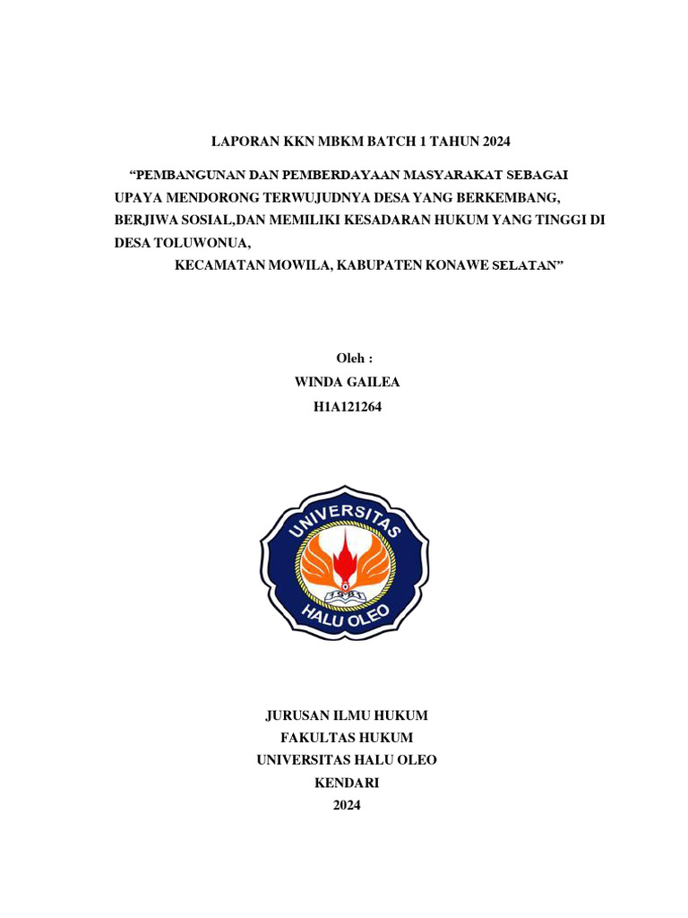 Laporan KKN Winda Gailea | PDF