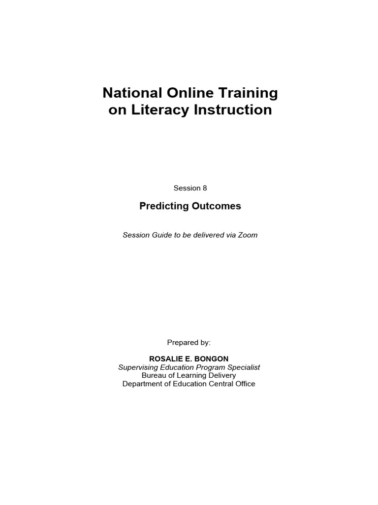 LAC Session Guide (Online) - Making Inferences and Predicting Outcomes ...