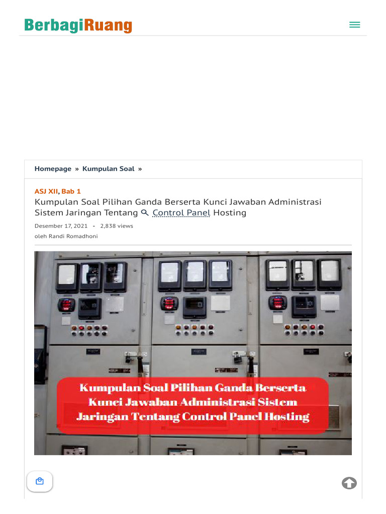 Soal Control Panel Hosting dan Jawaban | PDF | Seni | Komputer