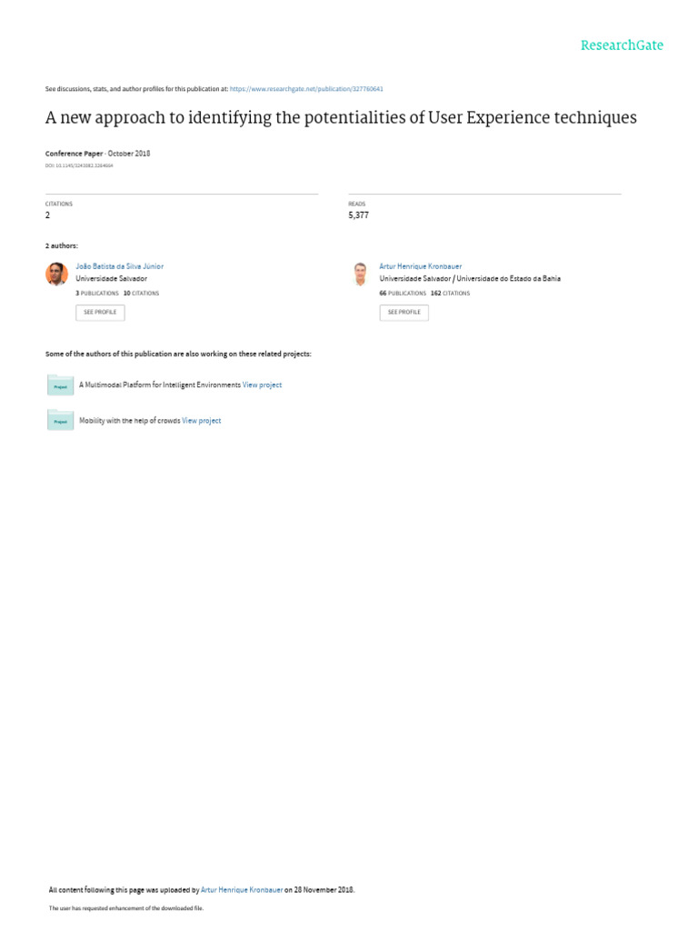 WEBMEDIA Shortpaper Uma Nova Abordagem para Identificar As Potencialidades Das T Cnicas de ...