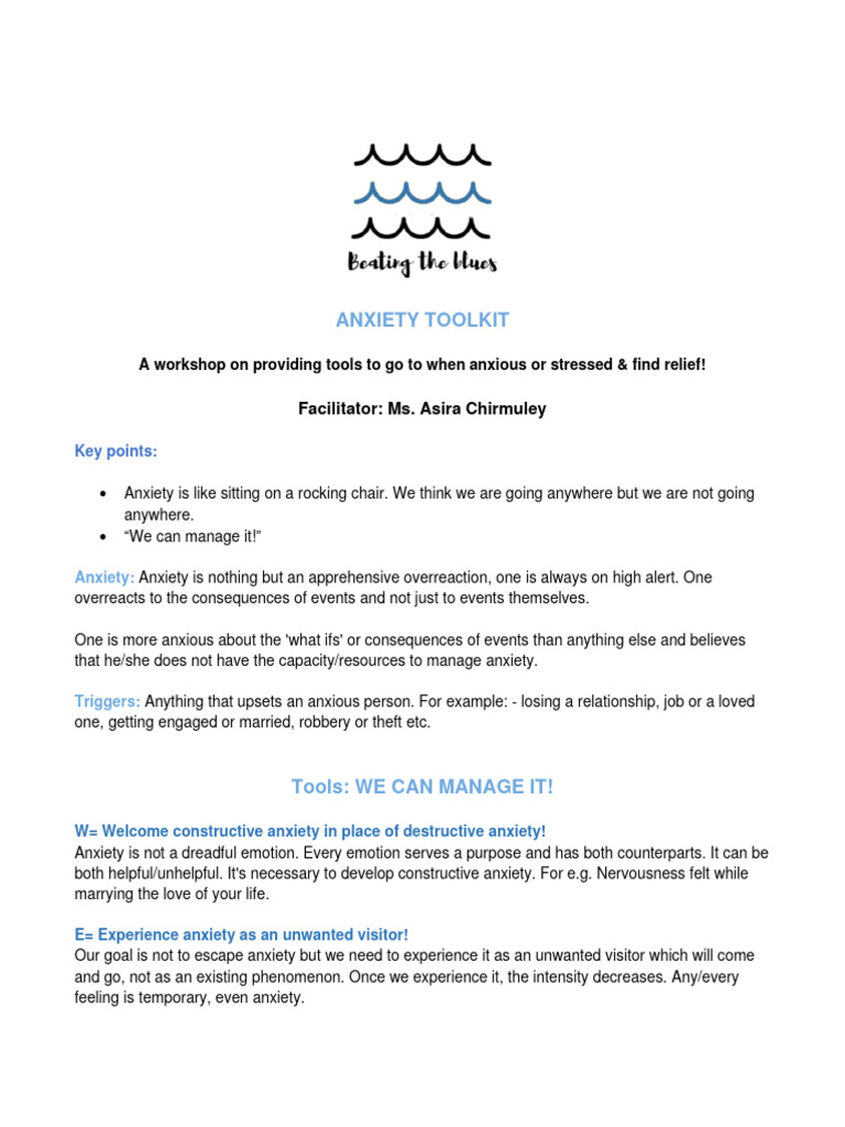 Anxiety Toolkit | PDF | Anxiety | Psychology