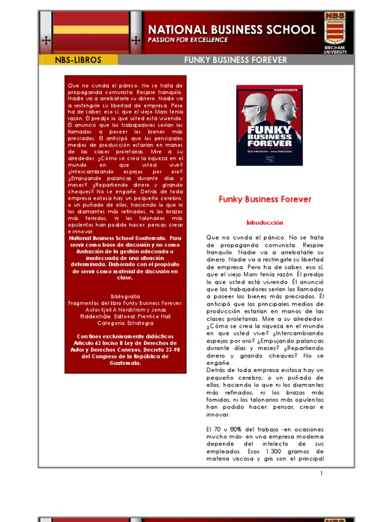 Funky Business: Innovación y Estrategia | PDF | Mercado (economía ...