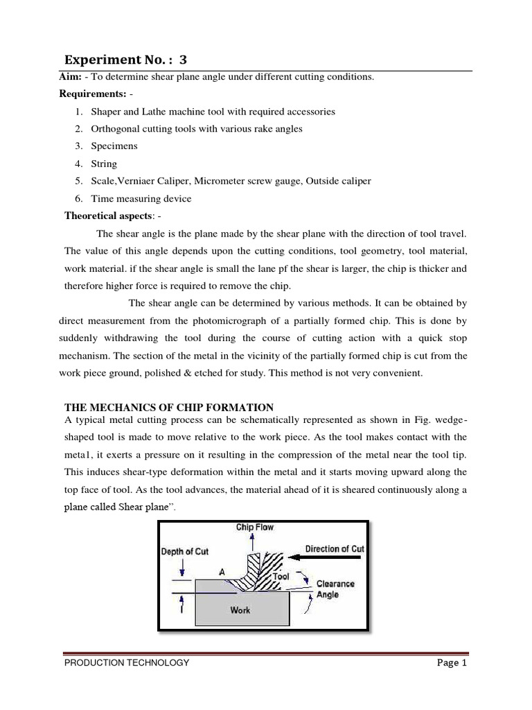 Experiment No. 3 Shear Plan Angle | PDF | Shear Stress | Velocity