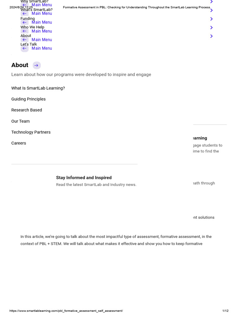 Formative Assessment in PBL - Checking For Understanding Throughout The ...