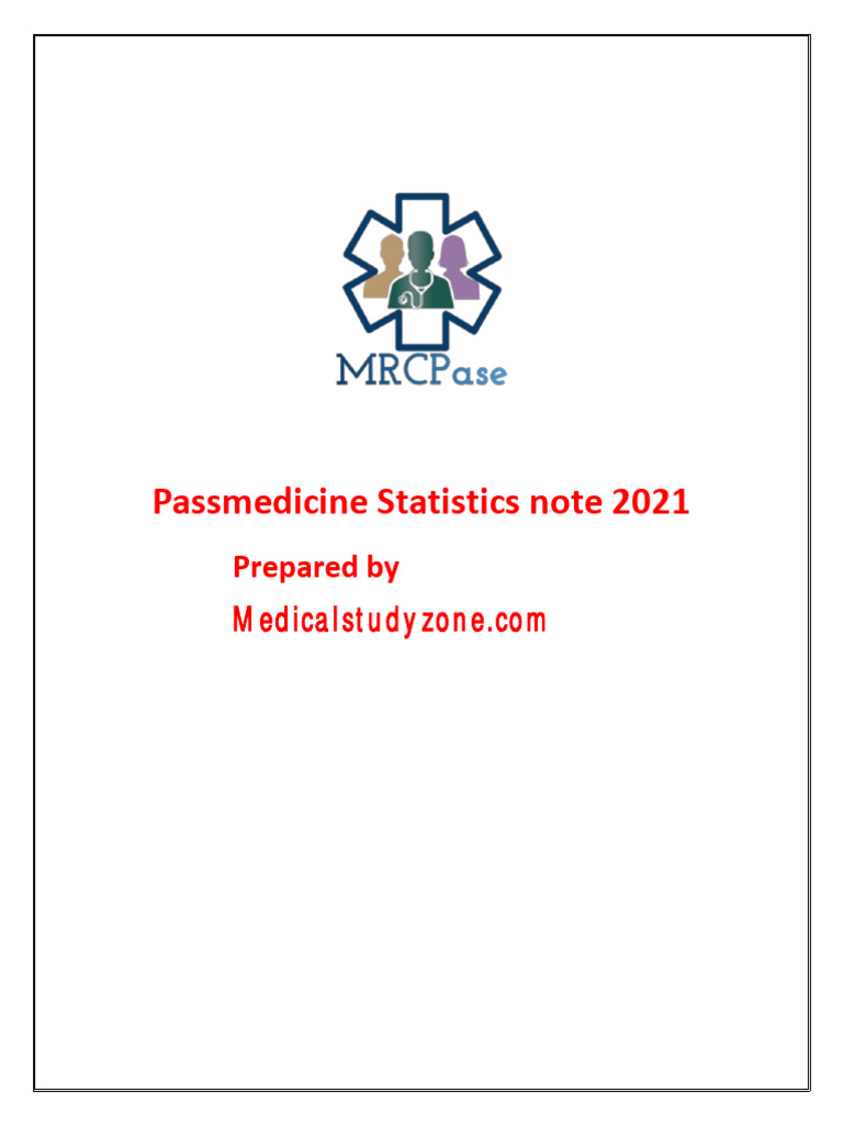 Statics (Medicalstudyzone - Com) | PDF | Standard Deviation | Confidence Interval