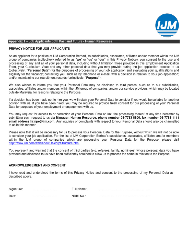 Job Application Form IJMHS NPE 2021 | PDF