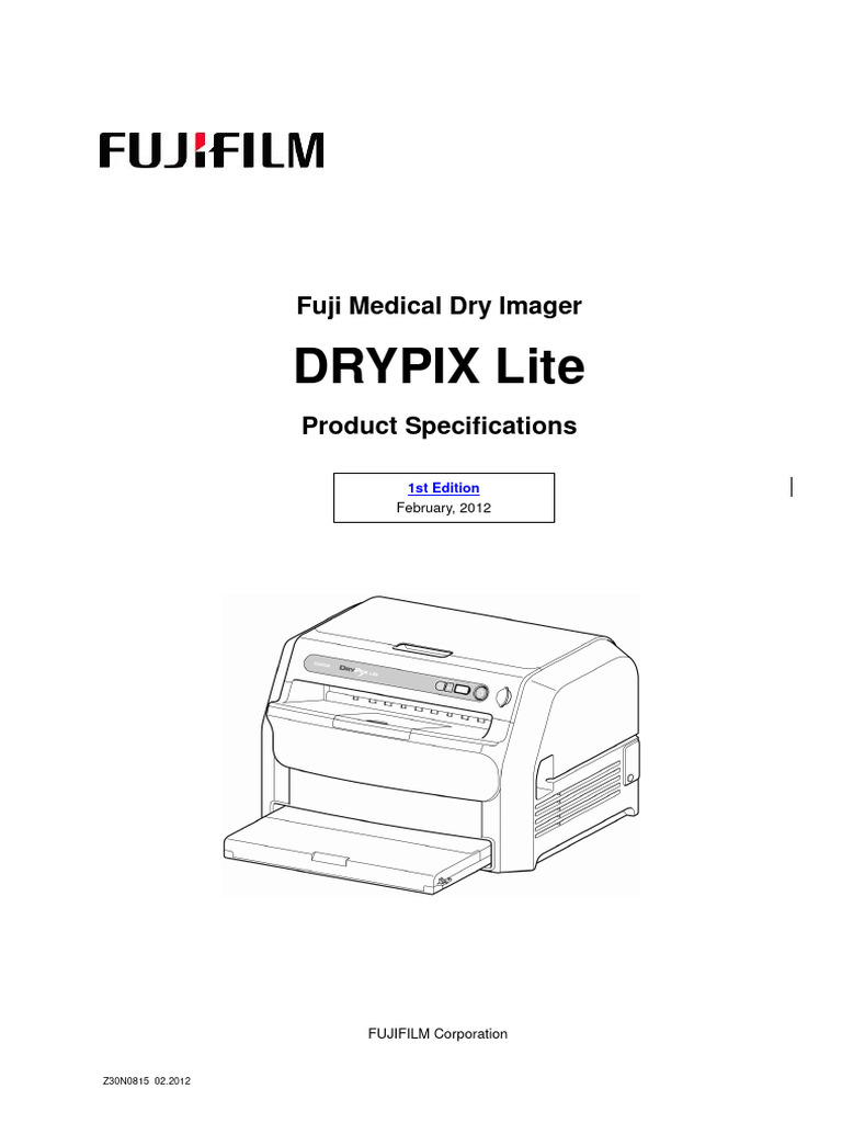 Fuji Medical Dry Imager DRYPIX Lite Specs | PDF | Humidity | Medical ...